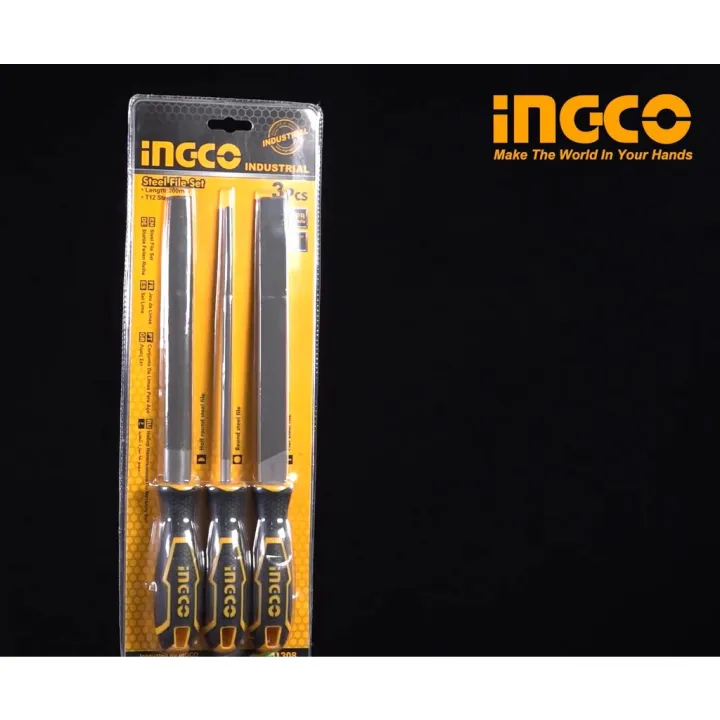 INGCO Original Steel File SET Hand Tool 200mm HKTFS1308 *WINLAND* easy ...