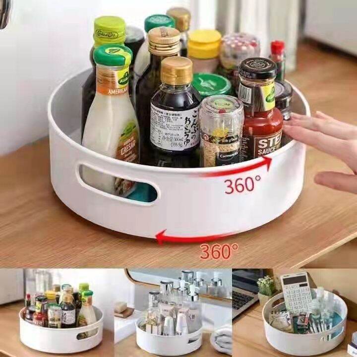 TS Rotating 360 Degree Bottle Condiments Organizer, Storage Spinning ...