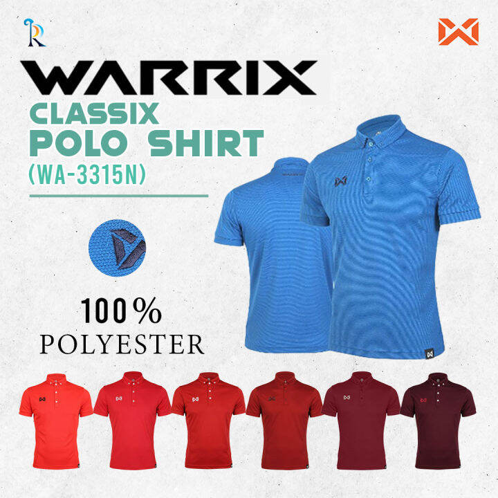 เสื้อโปโลผู้ชาย เสื้อโปโลแขนสั้น เสื้อกีฬาผู้ชาย เสื้อโปโล WARRIX รุ่นคลาสิค WA3315 WA-3315 WA ...