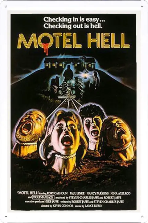 Motel Hell Horror Movie Poster Home Theater Bar Wall Decor Metal Tin ...