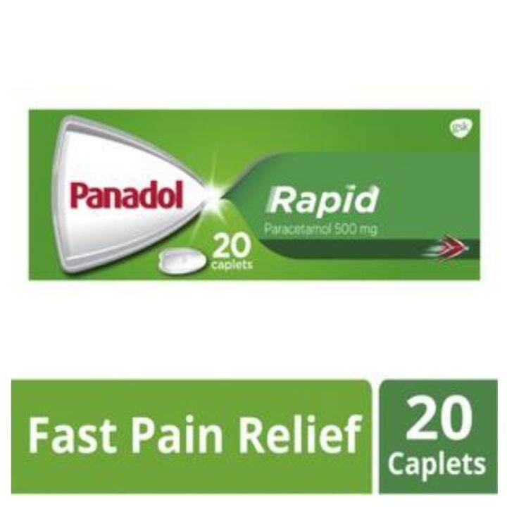 Panadol Rapid 20 Caplets for Pain Relief Paracetamol 500mg - Australia ...