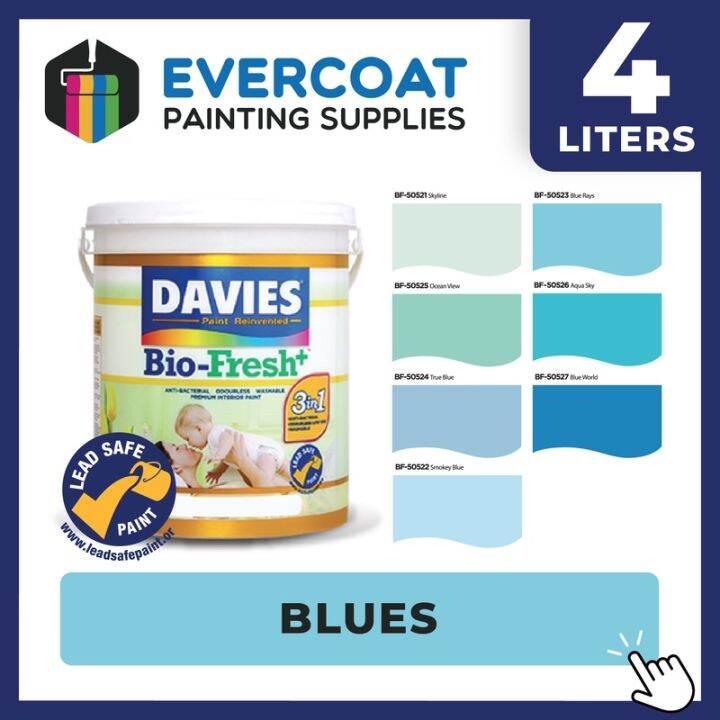 ♧Davies Paints BioFresh 4-Liters (Blues)⊿ | Lazada PH