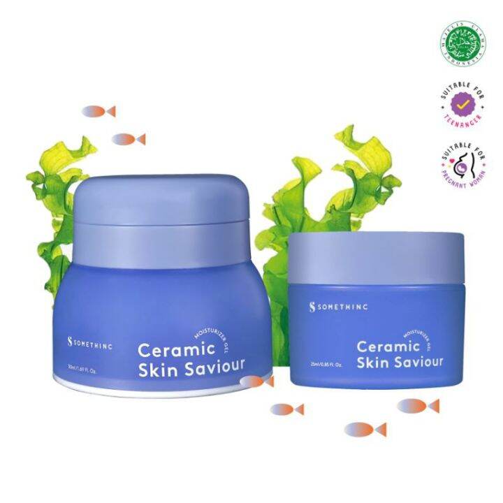 Somethinc Ceramic Skin Saviour Moisturizer Gel 25ml & 50ml (Pelembab ...