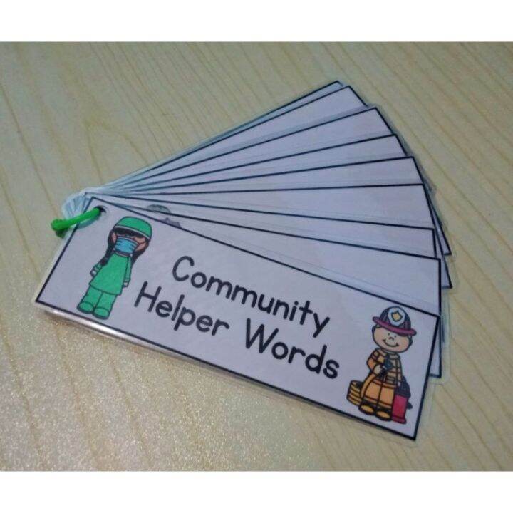 23 NAMES OF COMMUNITY HELPERS (LAMINATED CARDS BACK TO BACK) FLASHCARDS ...