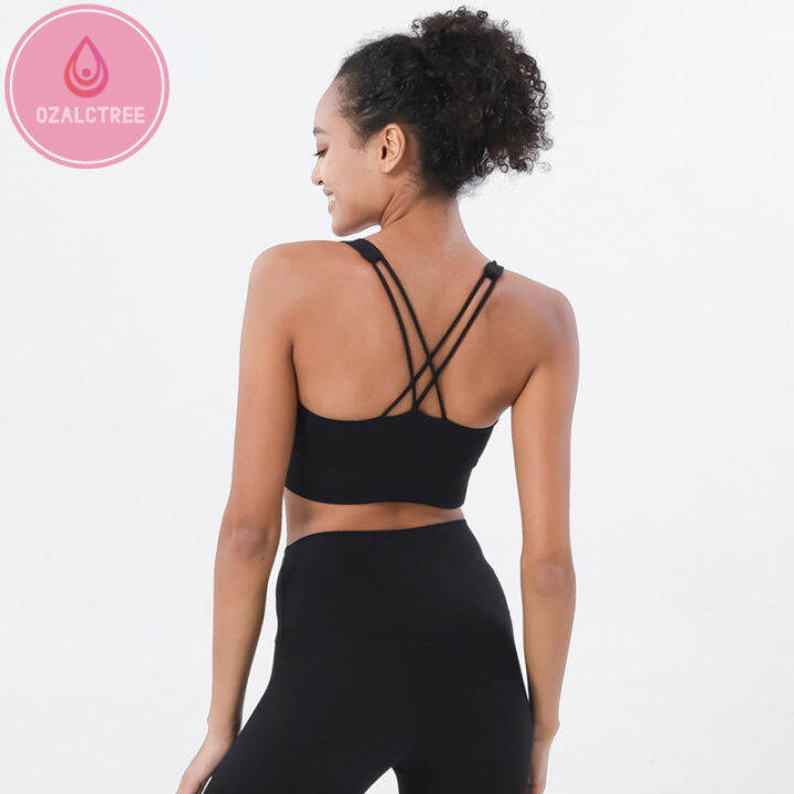 Ozalctree Yoga Womens Sports Fitness Elastic Sportwear Bra Clothes Gym