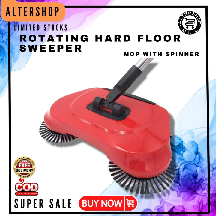 ORIGINAL ROTATING HARD FLOOR SWEEPER , SWEEPER CLEANER , VACUUM , MOP ...