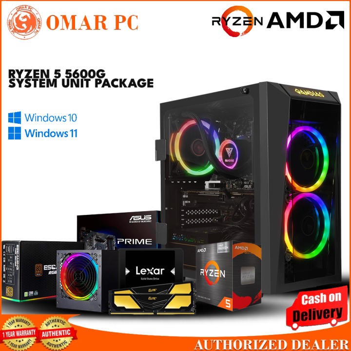 GAMING SYSTEM UNIT (RYZEN 5 5600G 6C12T) PRIME A320M K 16gb DDR4 ...