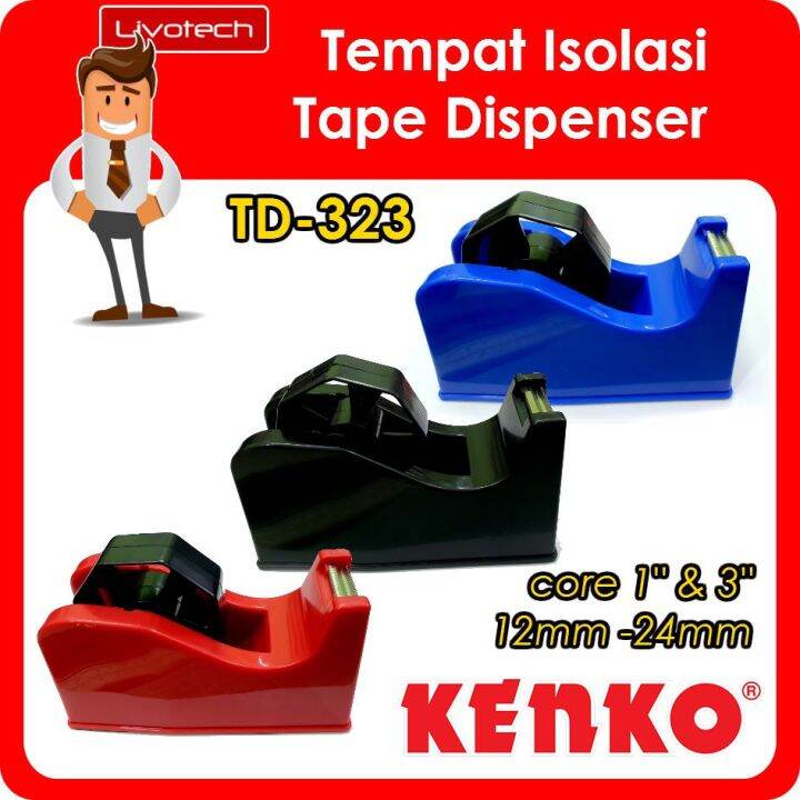 KENKO Tape Dispenser TD-323 Tempat Isolasi Besar Kecil Selotip Lakban ...