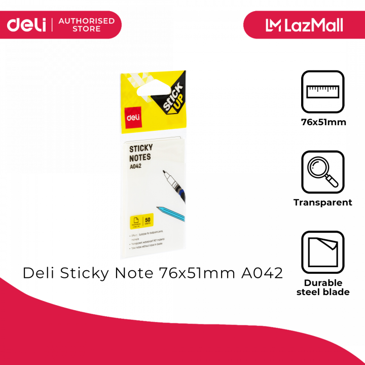 Deli A042 Sticky Note 76x51mm | Lazada PH