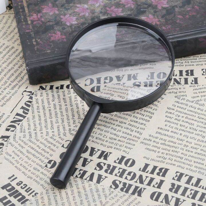 90mm Handheld Magnifier 5X Reading Map Newspaper Magnifying Glass ...