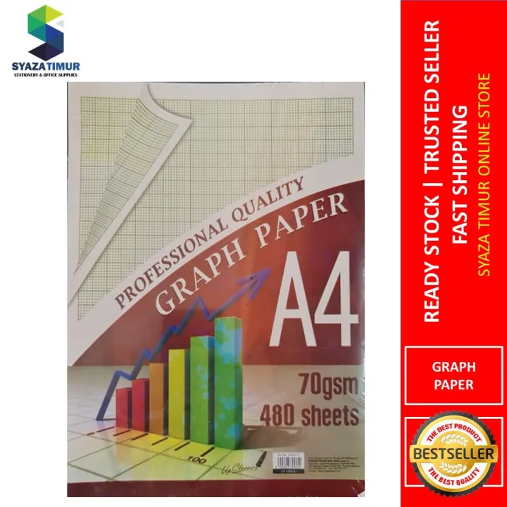 [ST-GR MY] Graph Paper A4 70GSM 480s (2mm Squares 2 Sides) CS 03829(2 ...