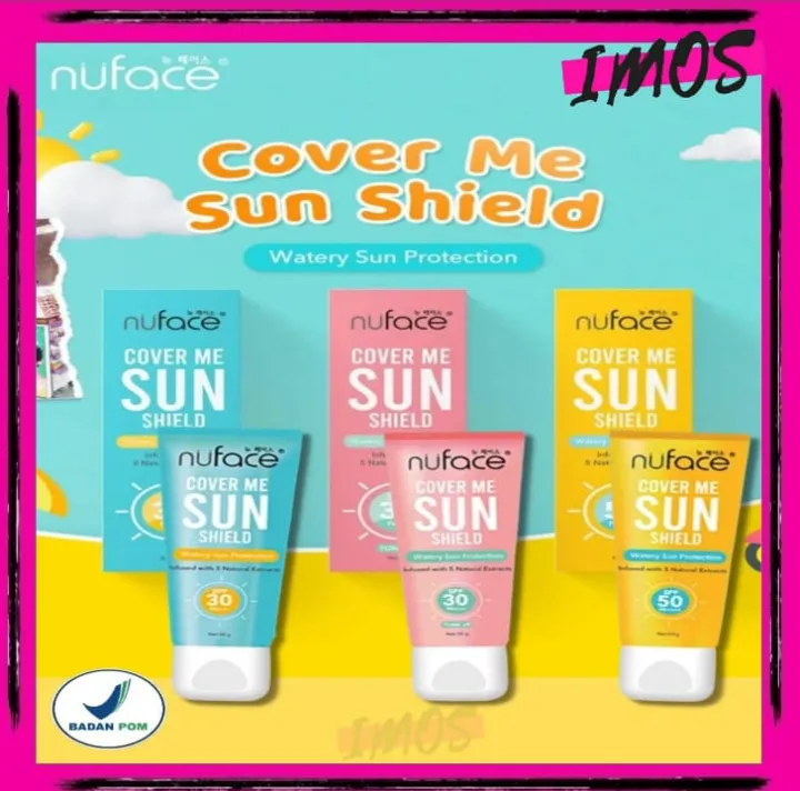 Nuface Cover Me Sun Shield SPF 30/50 Tone Up 30 PA+++ 50gr | Lazada ...