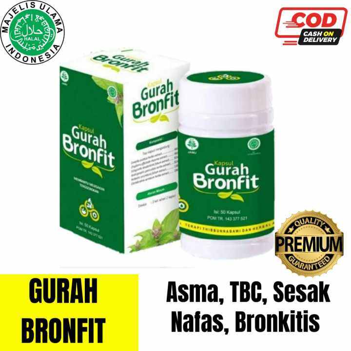GURAH BRONFIT (50 KAPSUL) OBAT HERBAL SESAK NAFAS, TBC, ASMA, BATUK ...