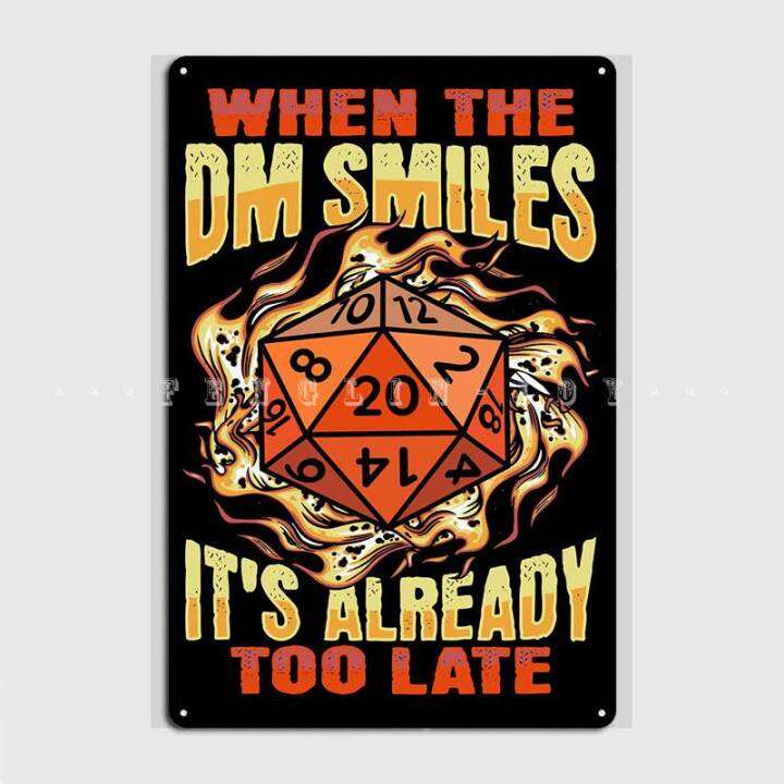 Role Playing Rpg Dm Poster Metal Plaque Wall Pub Mural Funny Wall Decor ...