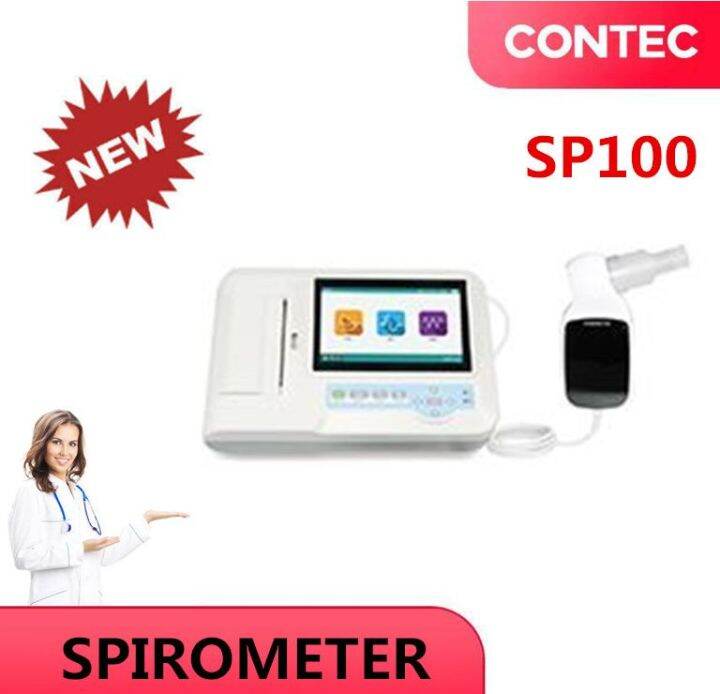 Contec Sp100 Spirometer Lung Function Testing Device Breathing Diagnostic Fvc Vcsvc Mvv Lazada