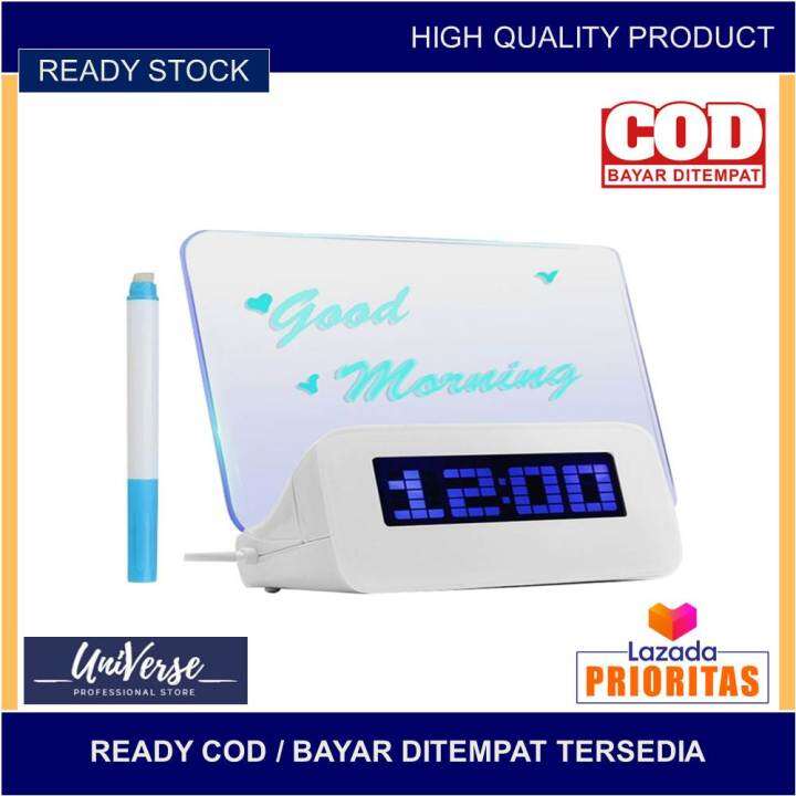 JAM ALARM 3 IN 1 / Jam LCD Display Alarm Clock with Memo Board ...