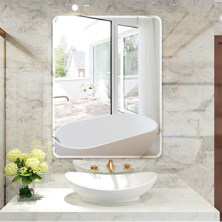 Nordic modern hotel bathroom Dresser Mirror simple household wall hung ...