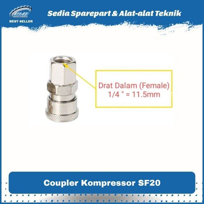Sambungan Selang Kompresor Angin Quick Coupler Adapter (SF20) | Lazada ...