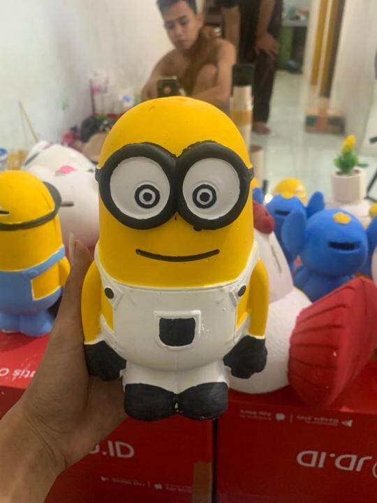 minions Celengan Gypsum kuning putih | Lazada Indonesia