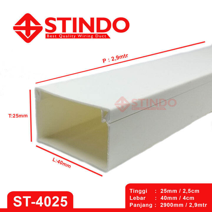 Kabel Duct / Wiring Duct / Trunking 40x25 panjang 2,9mtr STINDO ...