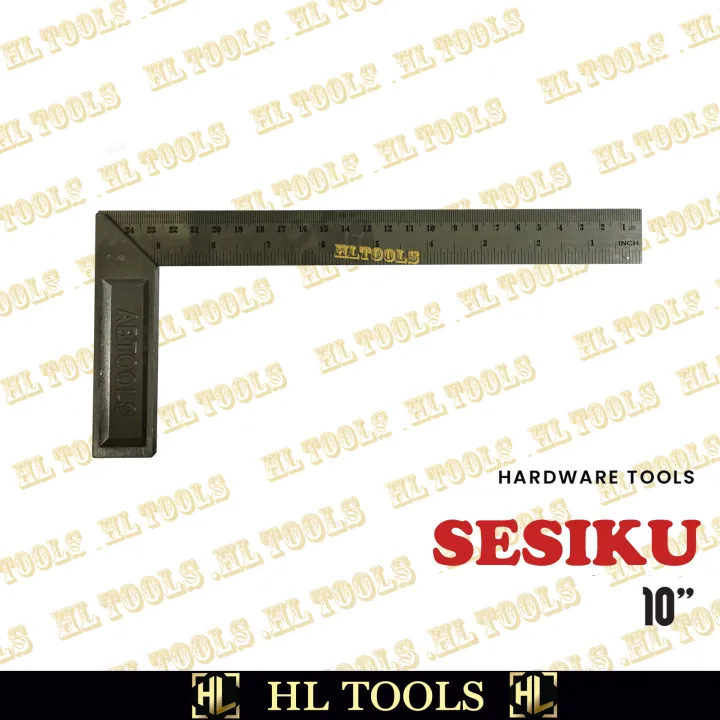 STAINLESS STEEL SESIKU L SQUARE RULER 10" | Lazada