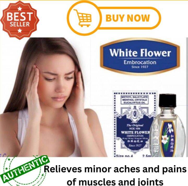 ORIGINAL/AUTHENTIC WHITE FLOWER OIL EMBROCATION [2.5ML] | Lazada PH