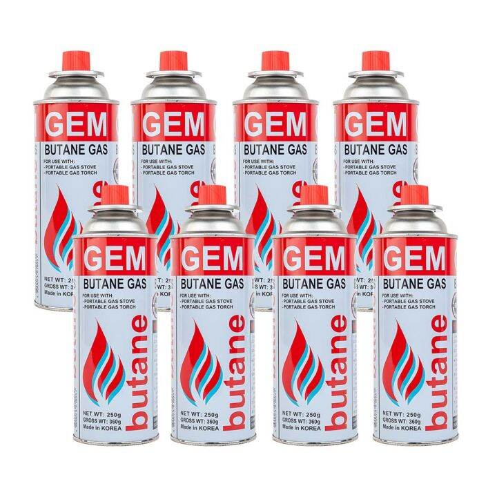 GEM Butane Gas Canister (8 pack) | Lazada PH
