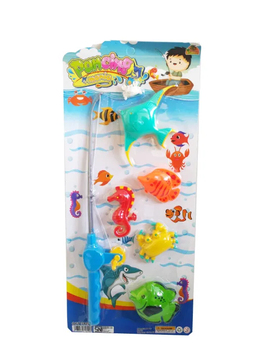 Mainan Pancing Ikan Magnet 1 pancingan 5 ikan | Lazada Indonesia