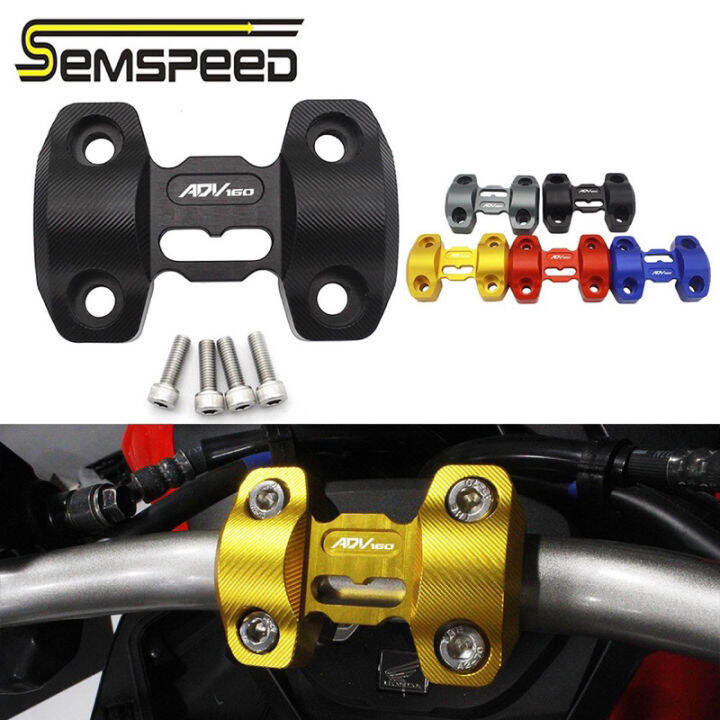 【SEMSPEED】For Honda ADV 160 ADV150 Logo ADV160 Handlebar Riser Pressure Code mount Fixing ...