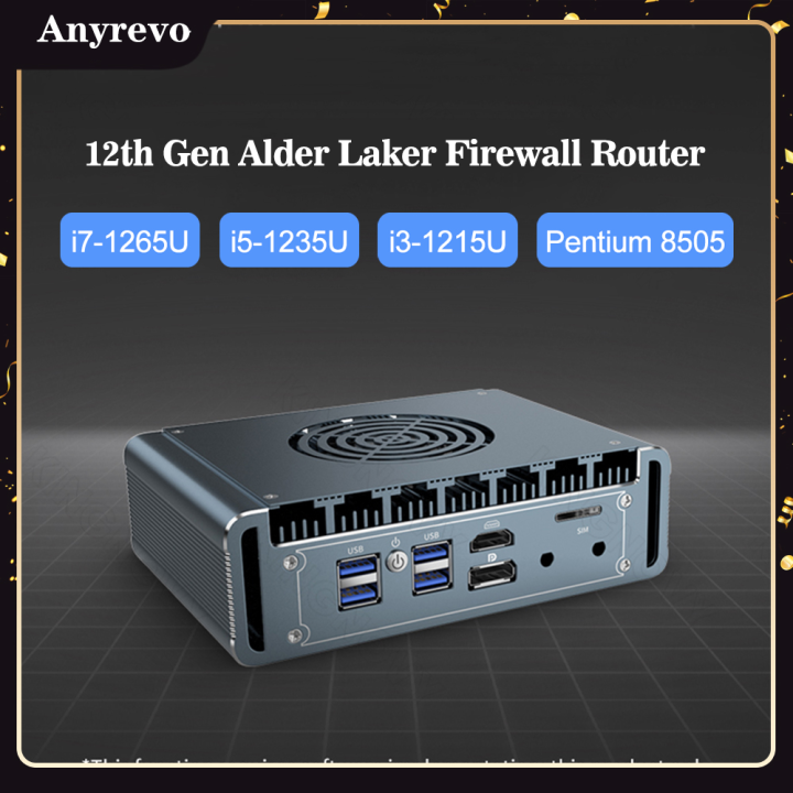 Fan Mini PC Alder Lake 12th Intel Core i7 1265U i5-1245U Pentium Gold ...