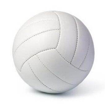 White Volleyball Ball PU Leather Official Size 5 Volley Ball Outdoor ...