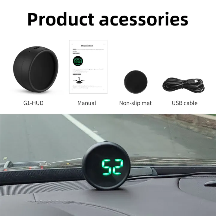 2.6นิ้วรถ Universal มาตรวัดความเร็วด้วย GPS Multi-Function GPS Head-Up ...