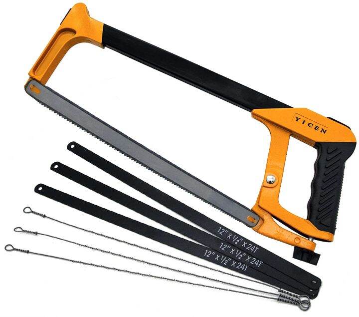 【Allen 】 12 inch Hacksaw FrameMulti Purpose Hacksaw Frame Set with 7 ...
