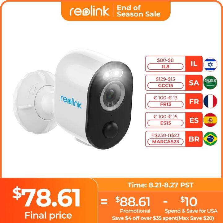 Reolink Argus 3 Pro Battery Outdoor Camera 2.4G/5Ghz Wifi Camera 4MP ...