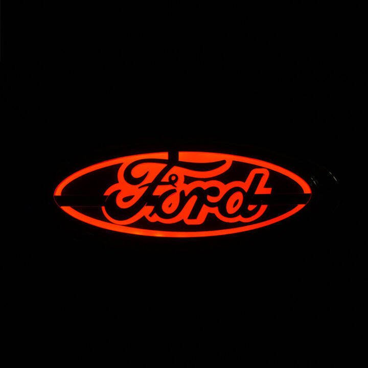 Chrome Emblems For FORD LED Light Logo Badge For Ford Fiesta Focus Edge ...