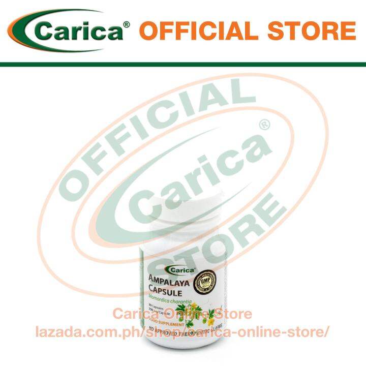 Carica Ampalaya Capsules (Bitter Melon - Momordica charantia) - Bottle ...