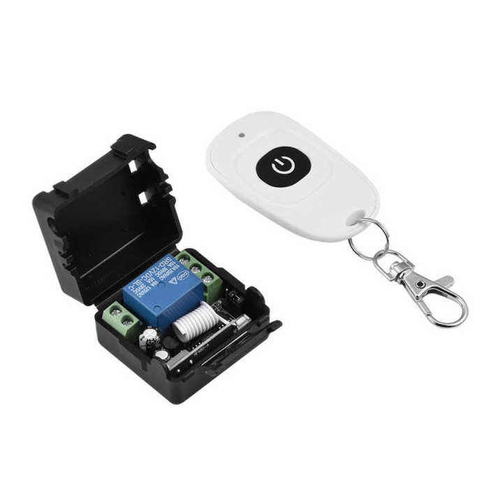 DC 12V Single Channel Relay Module RF Wireless Switch Receiver + Remote ...