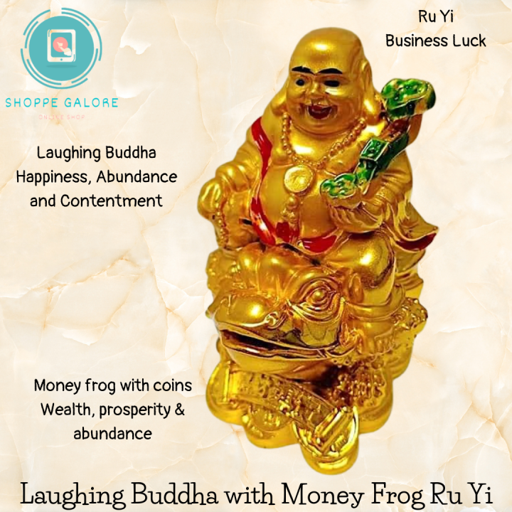 LAUGHING BUDDHA PROSPERITY WEALTH RU YI BUSINESS LUCK FENG SHUI FIGURINE | Lazada PH