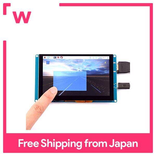 Geekpi layar monitor TFT LCD kapasitif 5 inci layar sentuh 800x480 HDMI, Raspberry Pi 4 model B ...