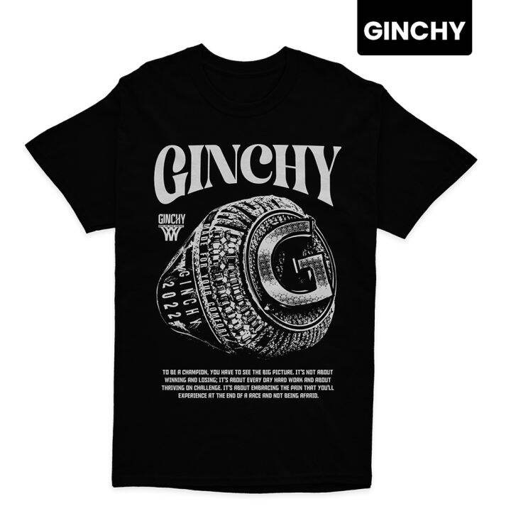 GINCHY Championship Ring Logo Black Tee | Lazada PH