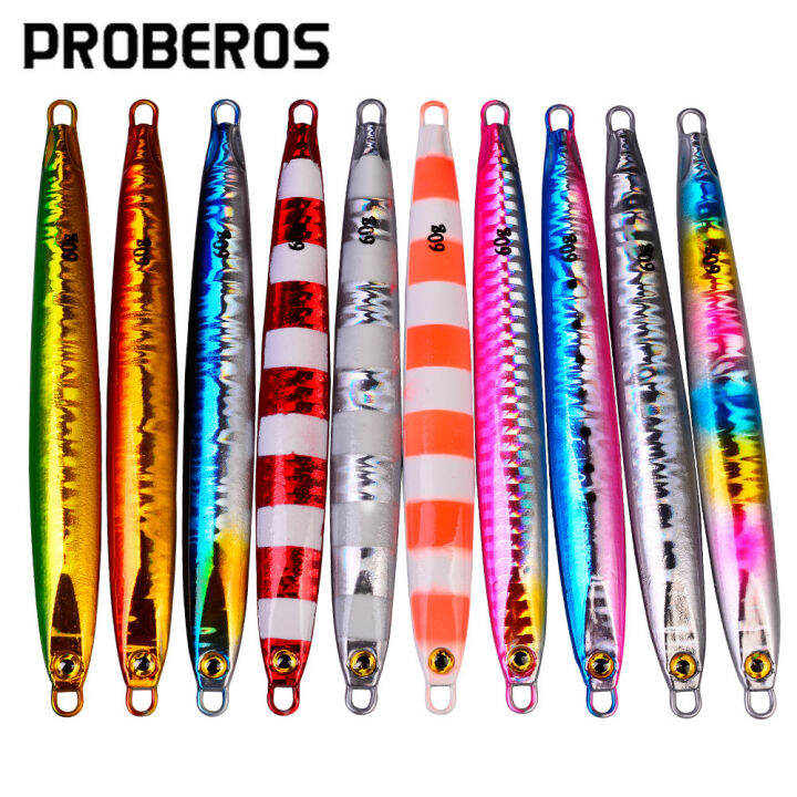 PROBEROS Long Shot Lead Fish Sinking Jigging Bait Fishing Lure 10g 20g 30g 40g 60g Luminous ...