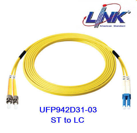 ST-LC Patch Cord 9/125 μm (OS2), Duplex Single-mode, Link UFP942D31-03 Fiber Optic (3.0 mm ...