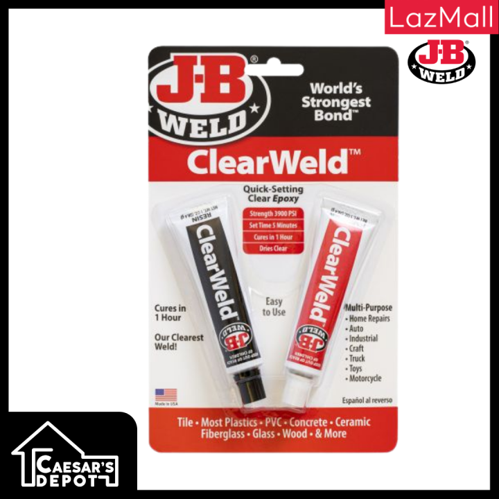 JB Weld ClearWeld Twin Tube Quick-Setting Clear Epoxy, 1 oz. / 28.4g (8212) | Lazada PH