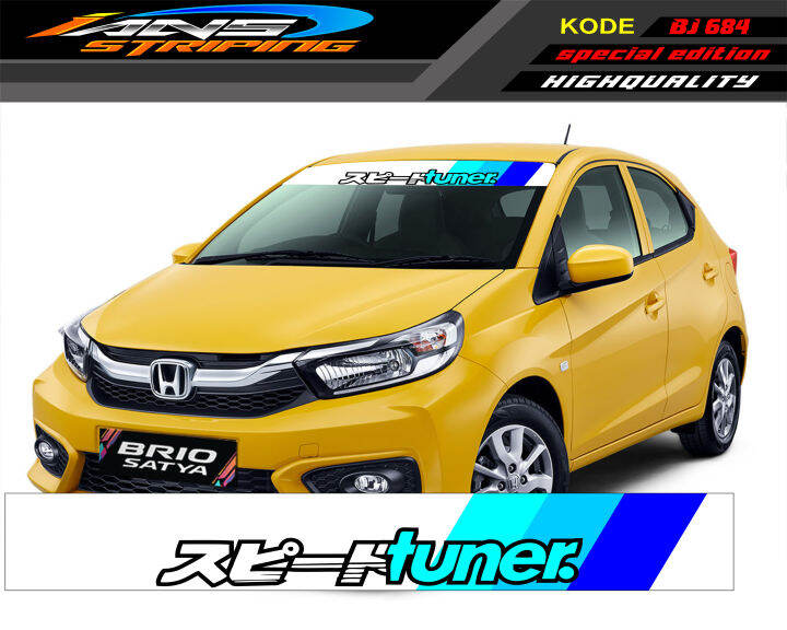 STIKER KACA DEPAN MOBIL HONDA JAZZ AGYA AYLA / VARIASI STIKER KACA ...
