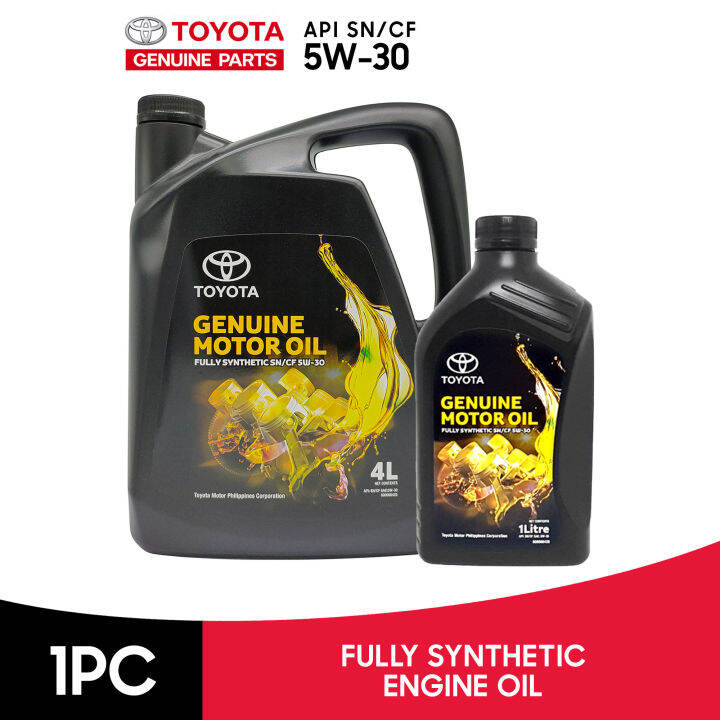 Toyota Genuine Fully Synthetic 5w30 Gasoline / Diesel Engine / Motor ...