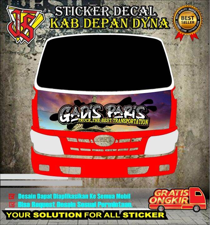 [TERBARU] STICKER DECAL KABIN DEPAN TRUCK DYNA (BISA REQUEST NAMA WARNA ...