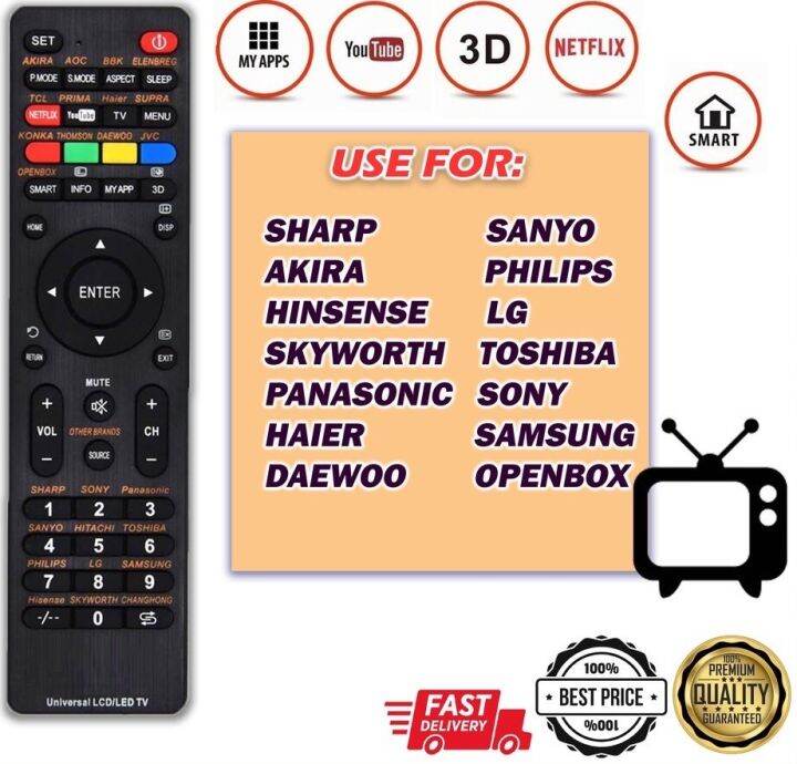 KUKU KEYIN RM-1107+5 Smart TV Universal LED/LCD Remote Control | Lazada PH