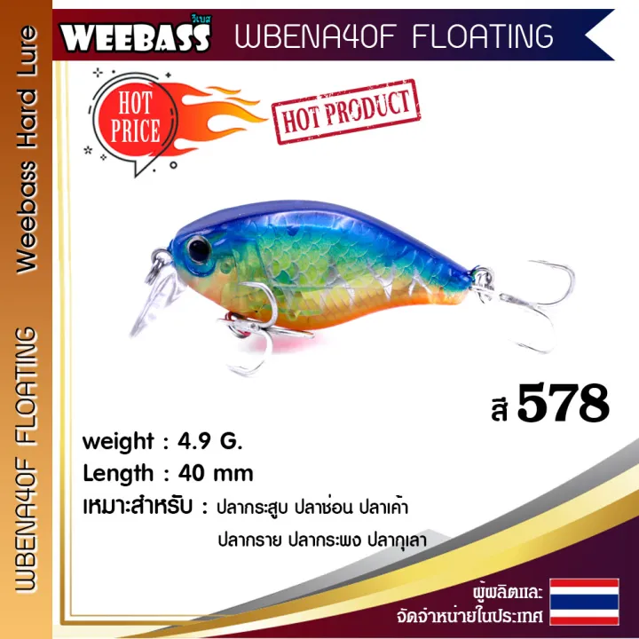 อุปกรณ์ตกปลา WEEBASS LURE เหยื่อปลั๊ก - รุ่น WBENA40F FLOATING 40mm/4.9g เหยื่อปลอม เหยื่อตกปลา ...