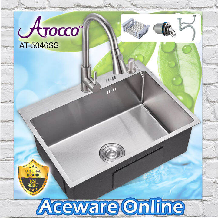 AT-5046SS Sink Bowl Single Bowl Sinki Dapur Kitchen Sink Combo Top ...