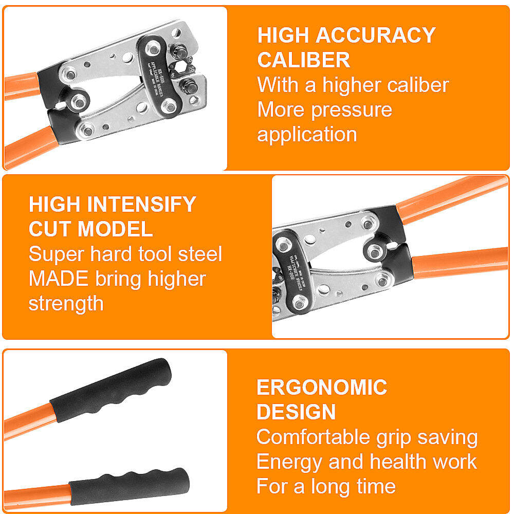 Wire Crimping Tool, Battery Cable Wire Lug Crimping Tool with AWG 6 4 2 ...